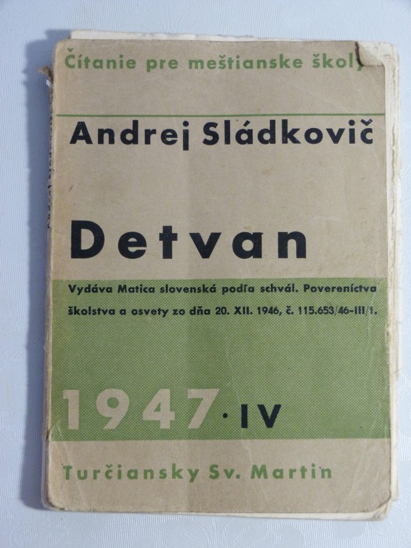 Detvan - Andrej Sládkovič - ANTIKVARIÁT