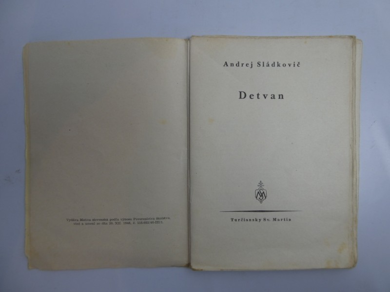 Detvan - Andrej Sládkovič - ANTIKVARIÁT